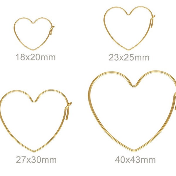 Heart Shaped Hoops - Etsy