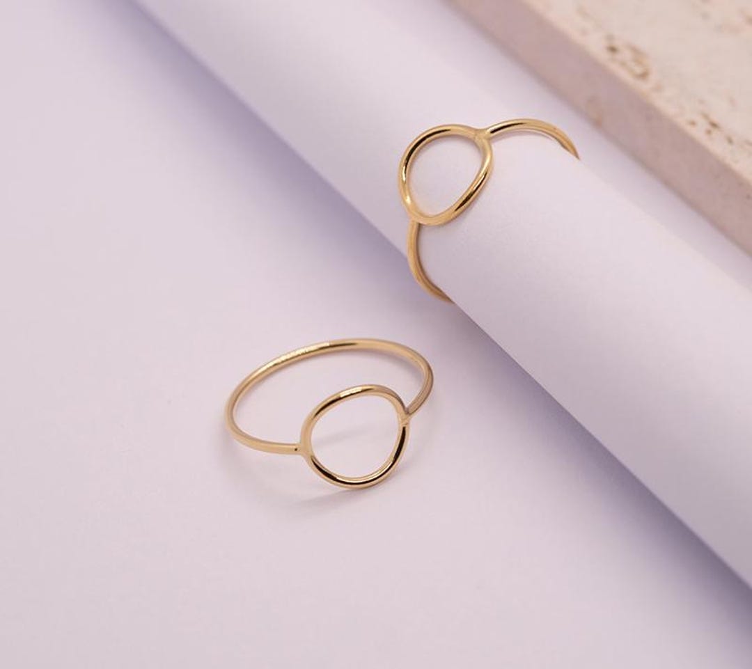 14K Gold Filled Open Circle Ring - Etsy