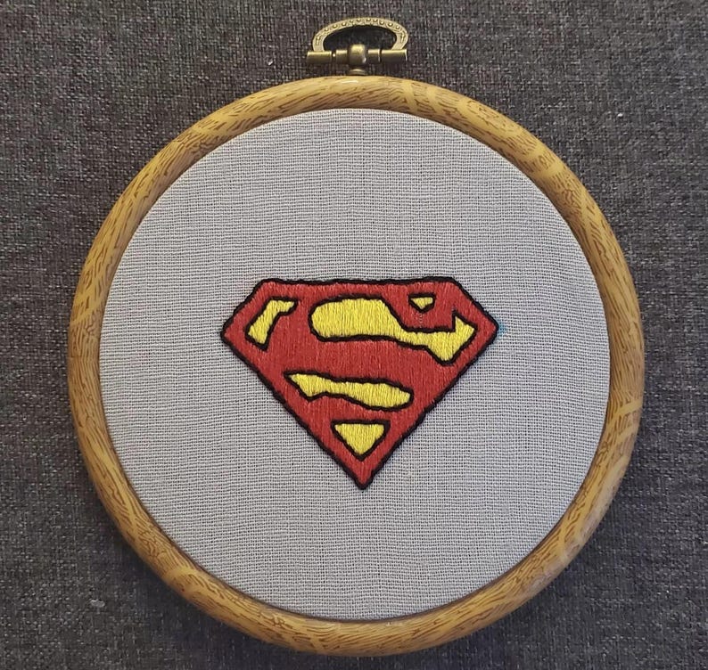 Superhero Hand Embroidery - Etsy
