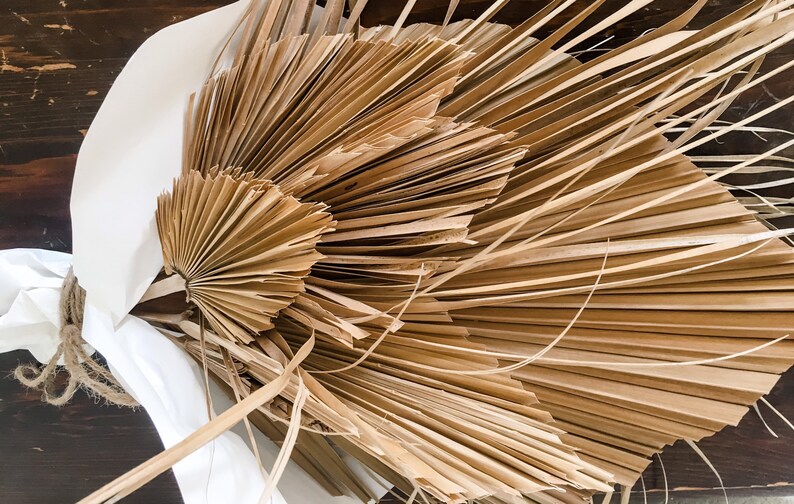 Dried Palm Frond Bouquet - Etsy