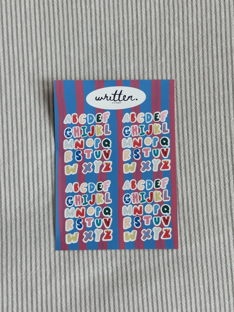 Colorful Alphabet Sticker Sheet – 3 Pack | A-Z Letter Stickers | Cute ...