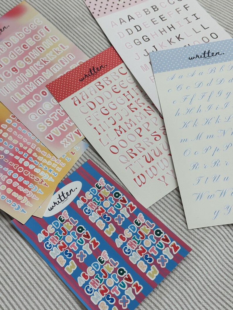 Colorful Alphabet Sticker Sheet – 3 Pack | A-Z Letter Stickers | Cute ...