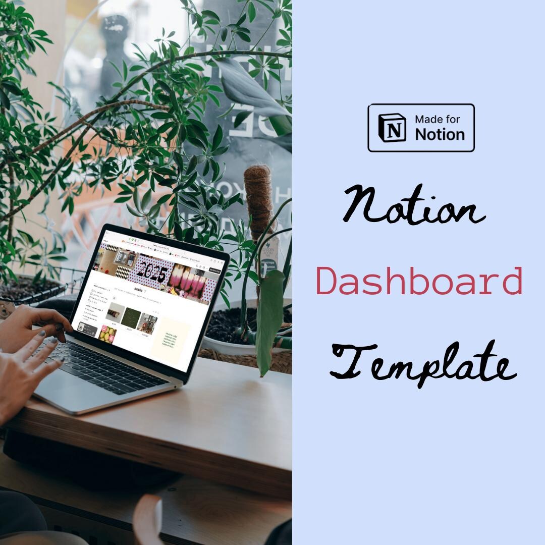 Notion Dashboard Template: Weekly Planner, Goals, Habits (digital ...