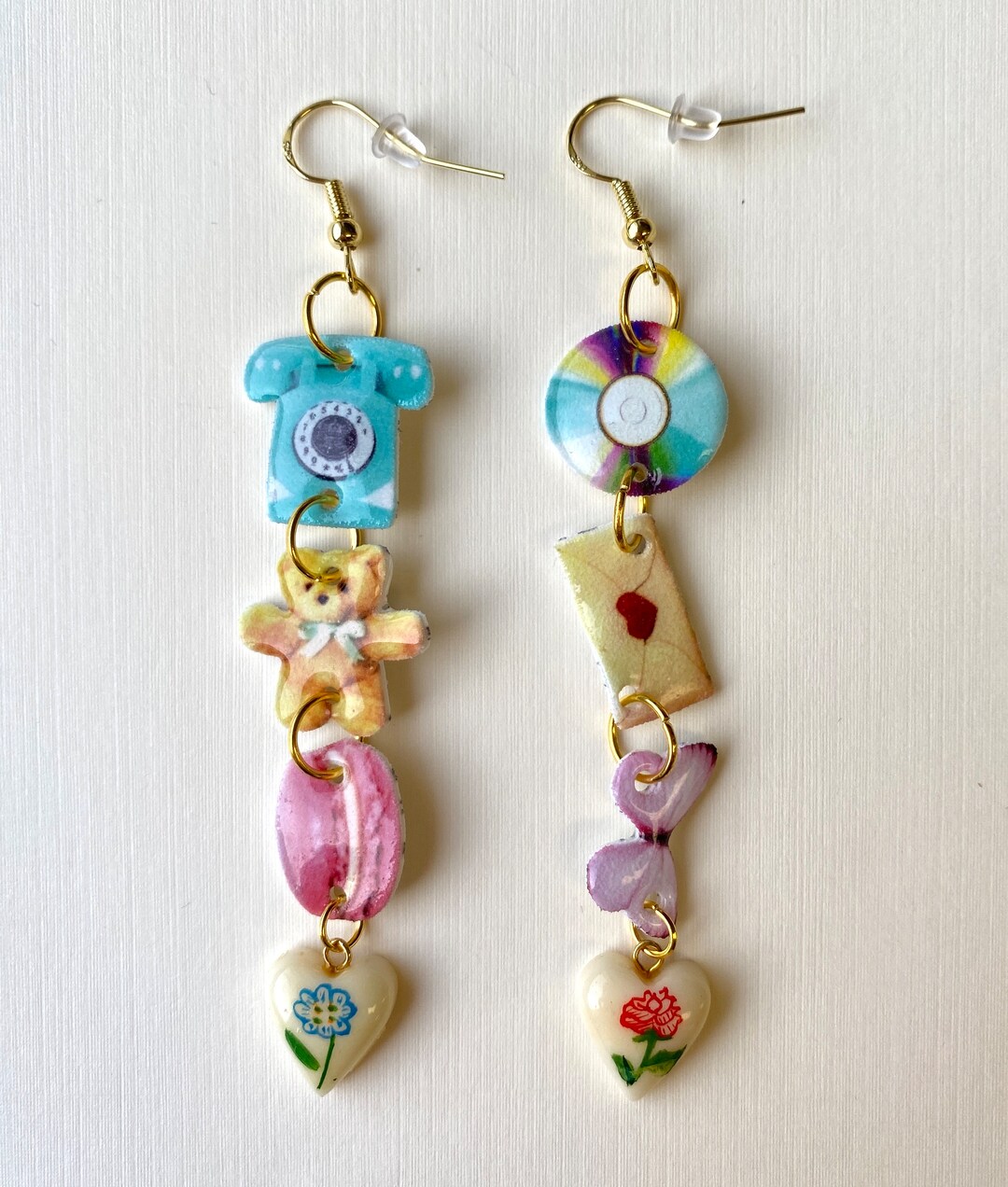Slumber Party Picture Charm Vintage Crystal Dangle OOAK Earrings Etsy slumber-party-picture-charm-vintage-crystal-dangle-ooak-earrings-etsy