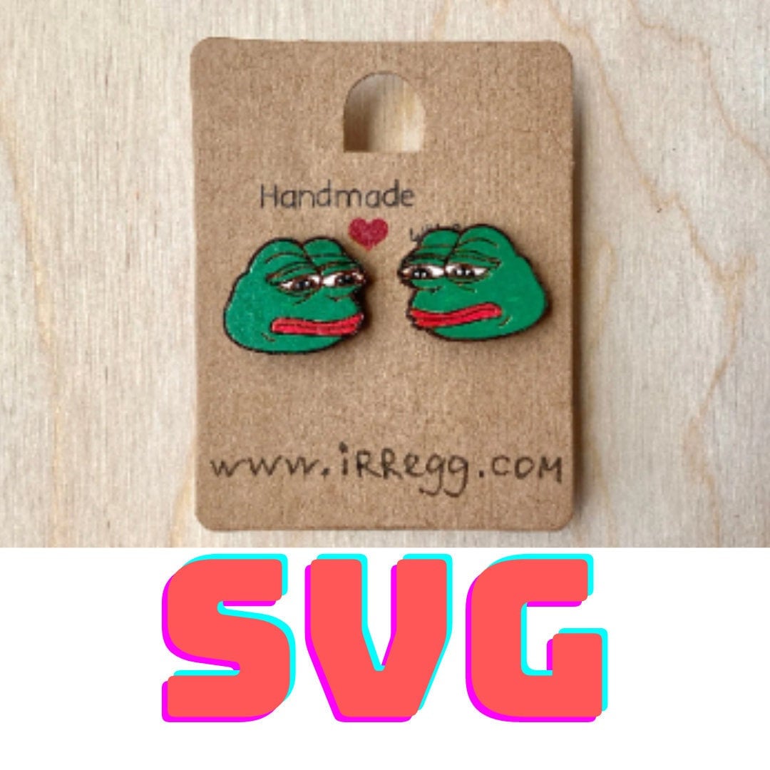SVG DIGITAL FILE Pepe the Frog Meme Earrings - Etsy Canada