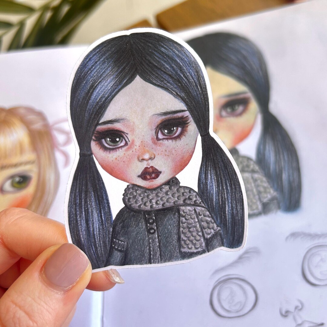 STICKER Goth Ooak Blythe Doll Inspired - Etsy