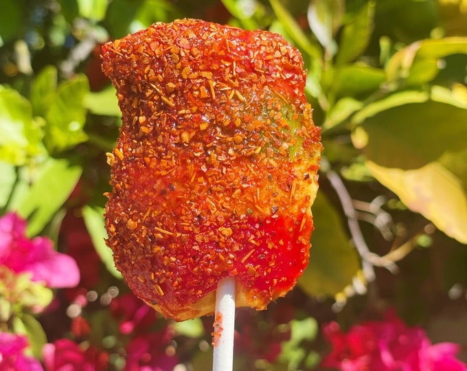 Spicy Mango Lollipop / Chamoy Tajin Covered Mexican Chile - Etsy