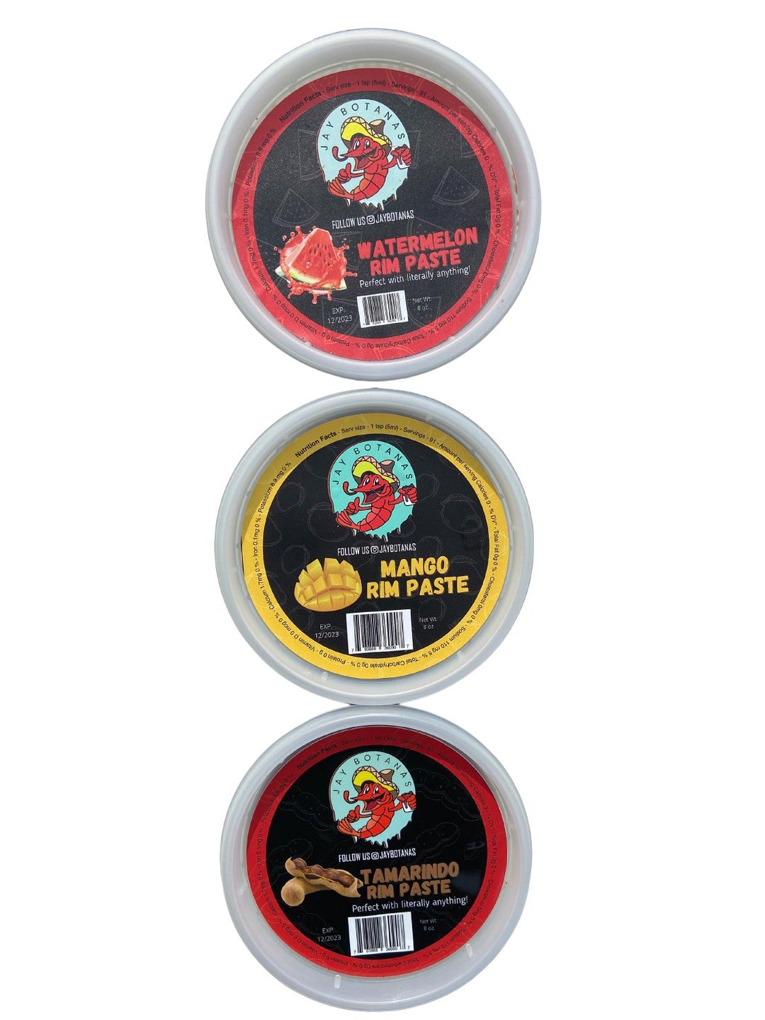 Party Pack Rim Paste by JAY BOTANAS - Watermelon, Mango, Tamarindo ...