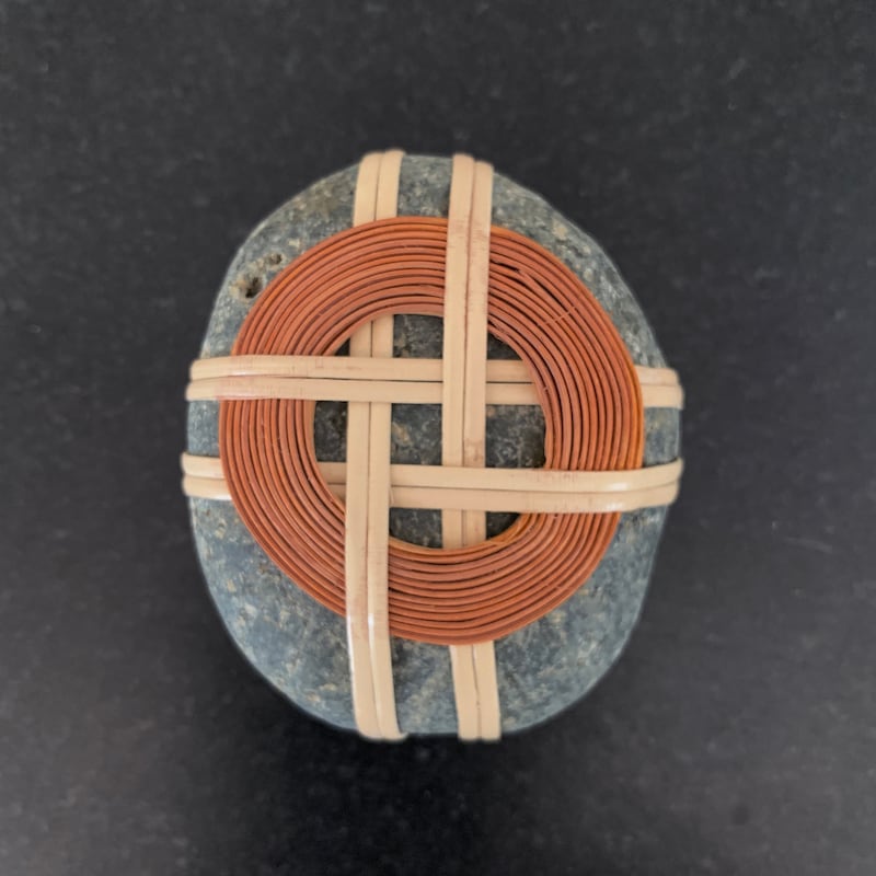 Cane Wrapped Rocks - Etsy