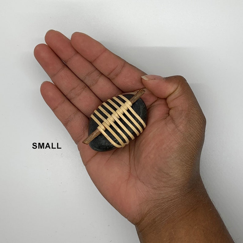 Natural Rock Wrapped With Stick - Zen Gift, Office Desk Table Accessory ...