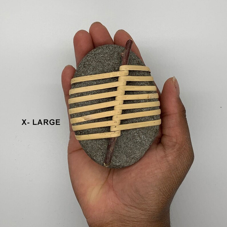 Natural Rock Wrapped With Stick - Zen Gift, Office Desk Table Accessory ...