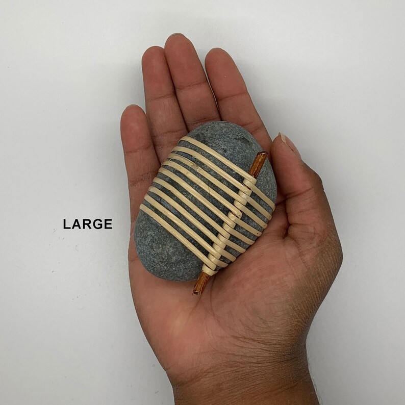 Natural Rock Wrapped With Stick - Zen Gift, Office Desk Table Accessory ...