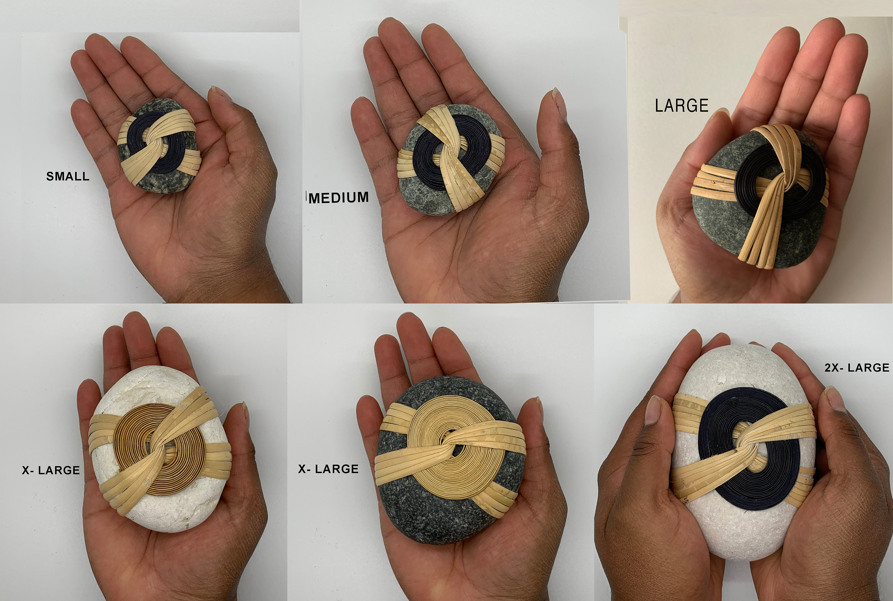 Wrapped Rock: Japanese Coil Knot, Zen Desk Decor - Etsy