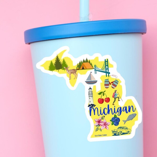 Michigan Sticker - Etsy