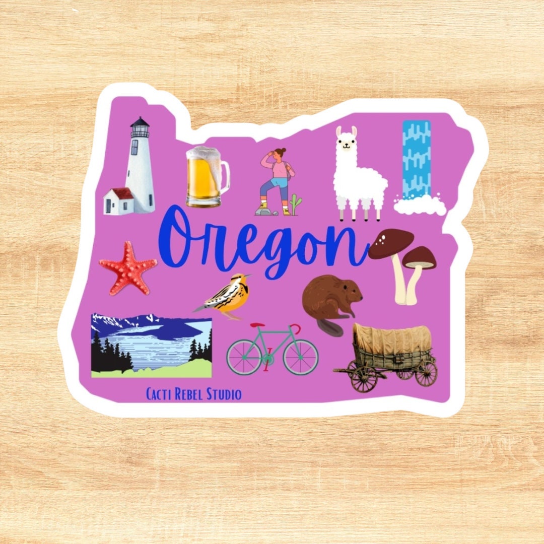 Oregan Iconic Things Vinyl Sticker Decal - Etsy