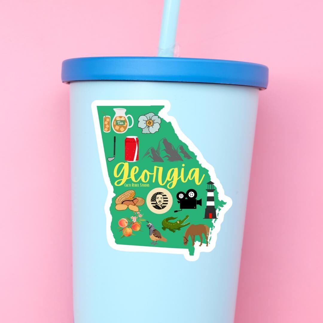 Georgia Sticker I US State Sticker I Sweet Tea I Lighthouse I Savannah ...