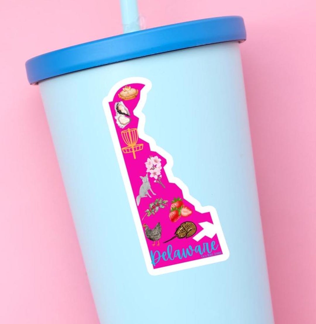 Delaware Blue Hen State Sticker, First State, Diamond State, Delaware ...