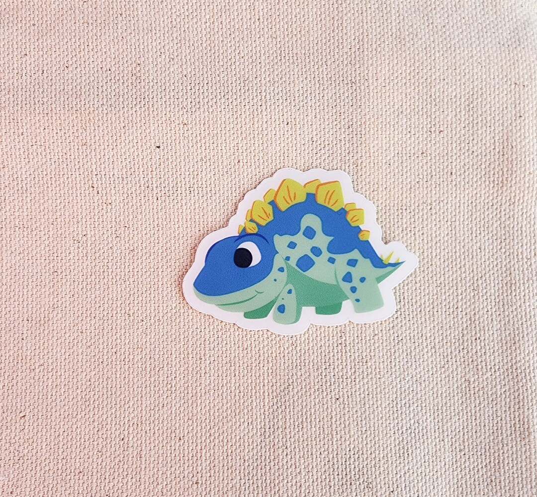 Blue & Green Dino Vinyl Sticker Kids Dinosaur Sticker Hydro - Etsy