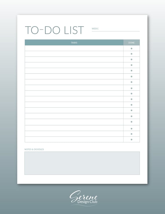To do list sheet - kingsose