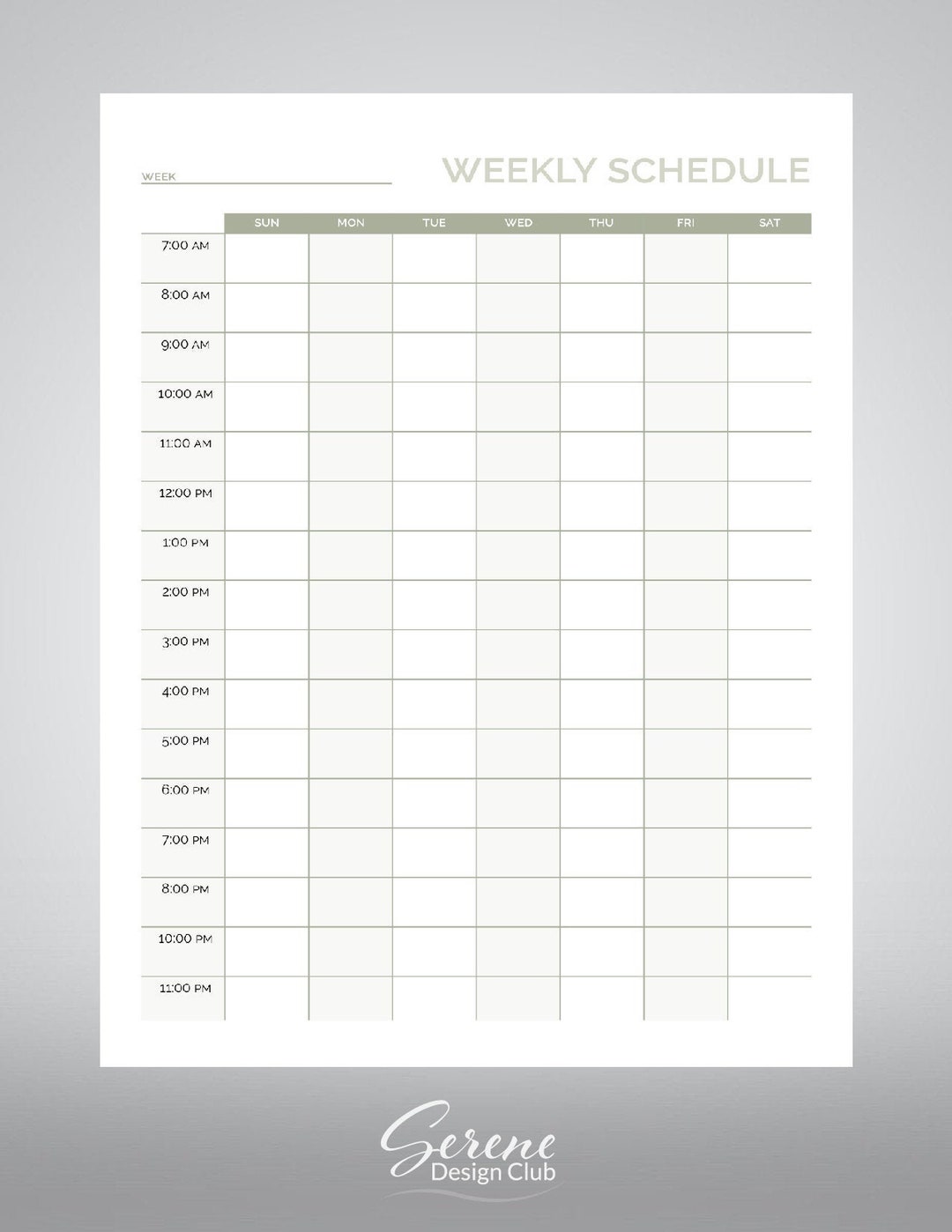 Wochenplan Tagesplan Wochenplanvorlage Druckbarer - Etsy.de