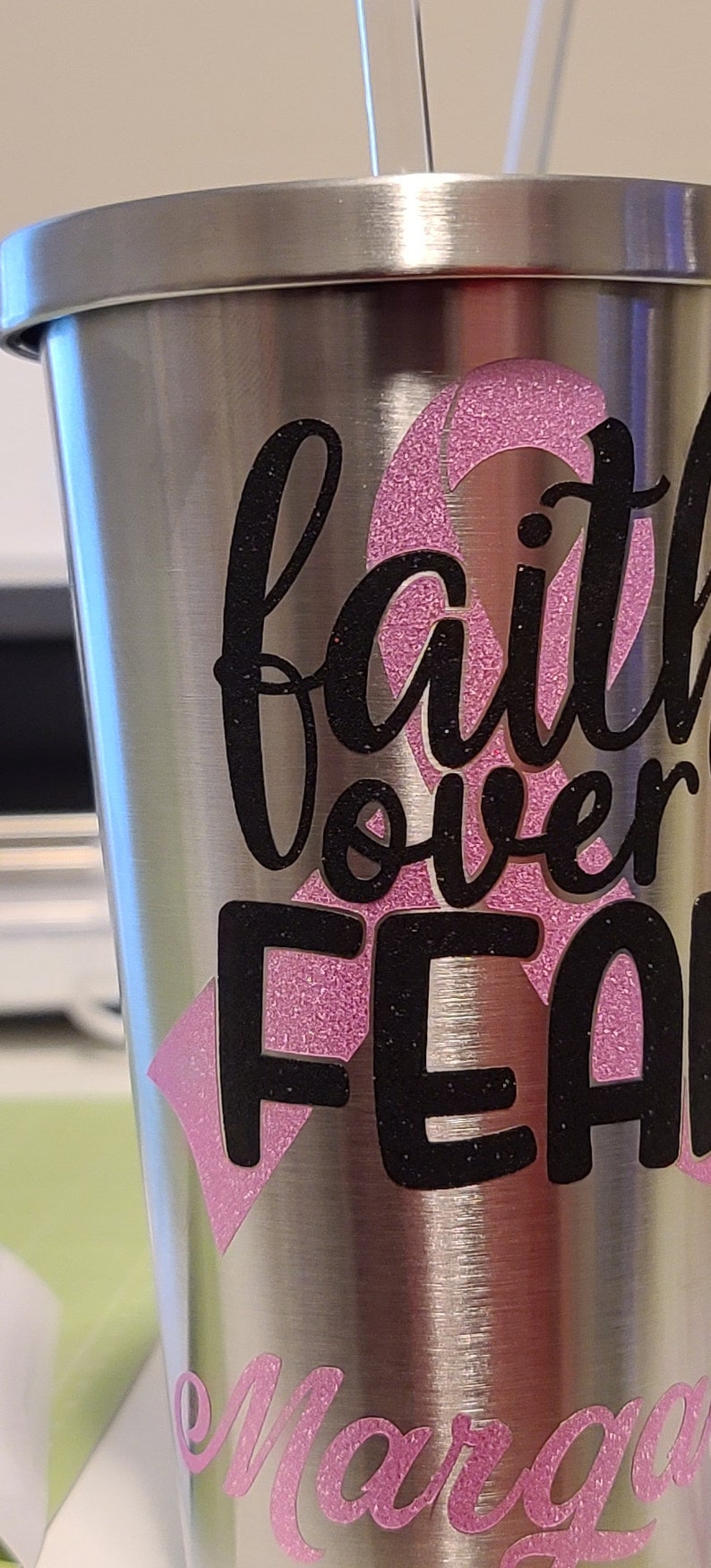 Faith Over Fear Stainless Steel Cup - Etsy