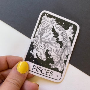 Pisces Sticker Zodiac Sign Fish Waterproof - Etsy