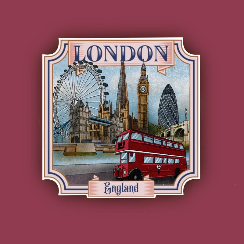 London Stickers - Etsy