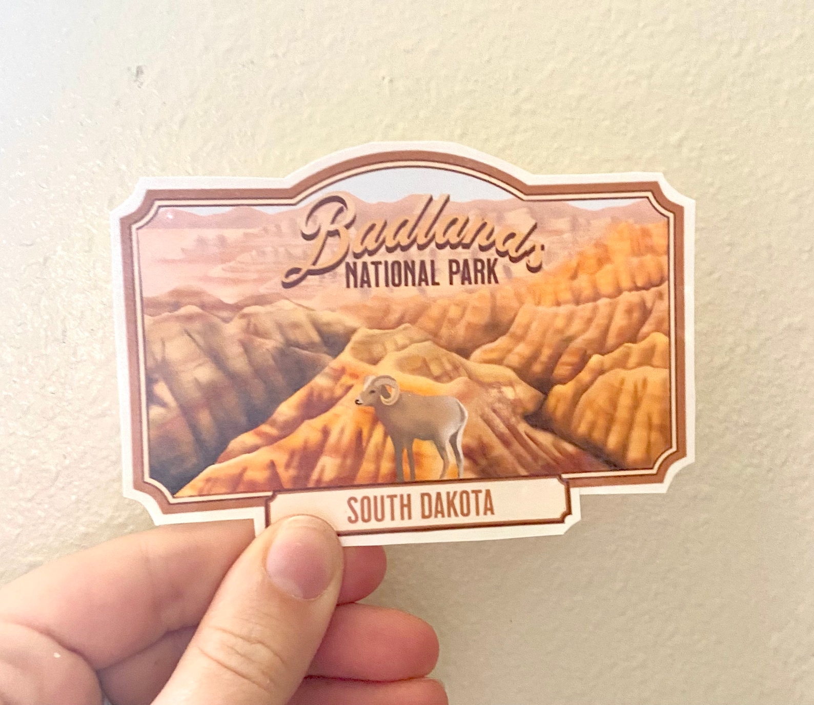 Vintage Inspired Badlands National Park Sticker Retro South - Etsy
