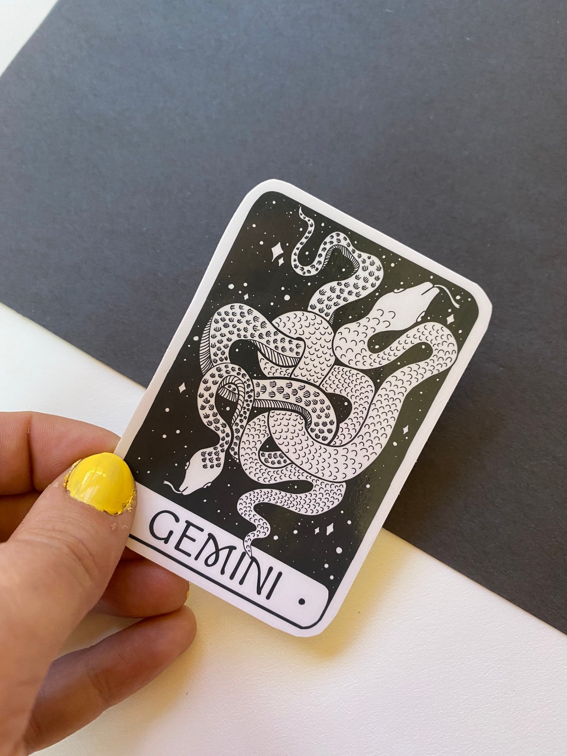 Gemini Sticker Zodiac Sign Snakes Waterproof | Etsy