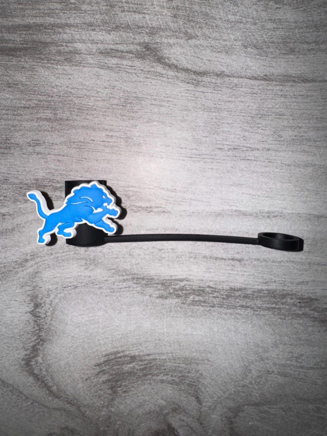 Detroit Lions Straw Topper- Black - Etsy