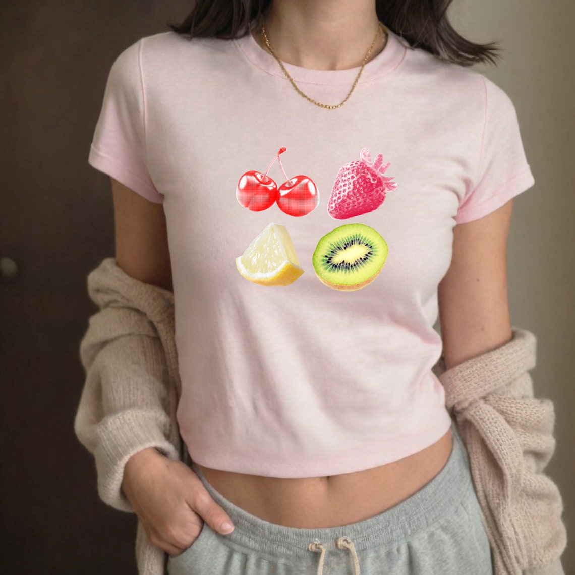 Neon Fruit Baby Tee Cherry Shirt Strawberry Shirt Lemon Shirt Kiwi ...