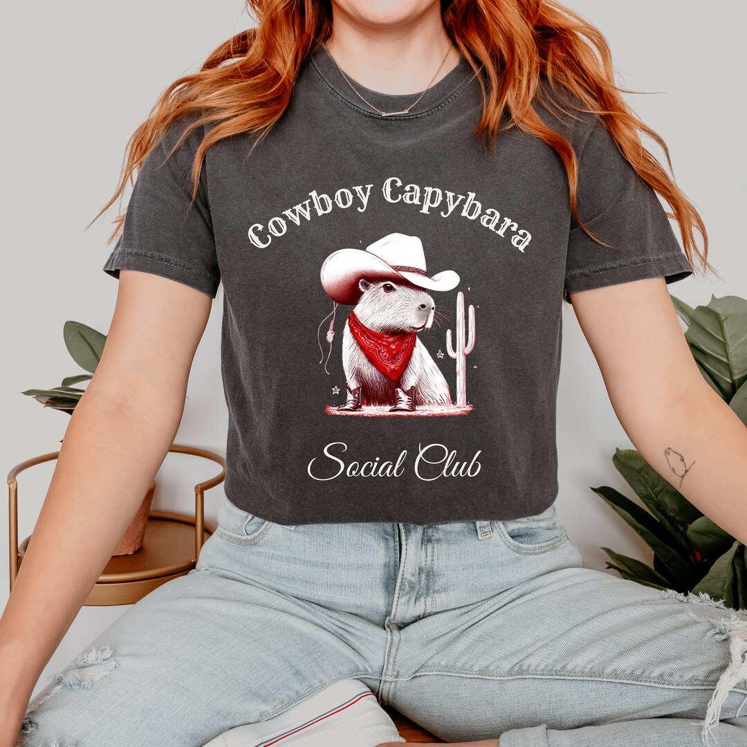 Cowboy Capybara Shirt Social Club Shirt Granola Girl Vintage Shirt ...