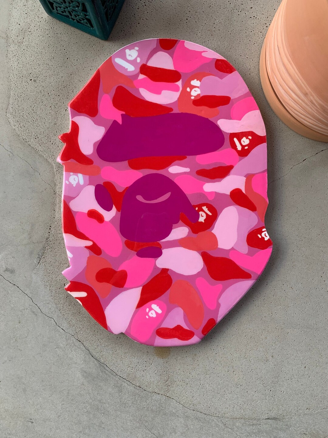 Ape Camo Wooden Cutout, Painting, Resin Finish, Custom Art, Modern Art ...