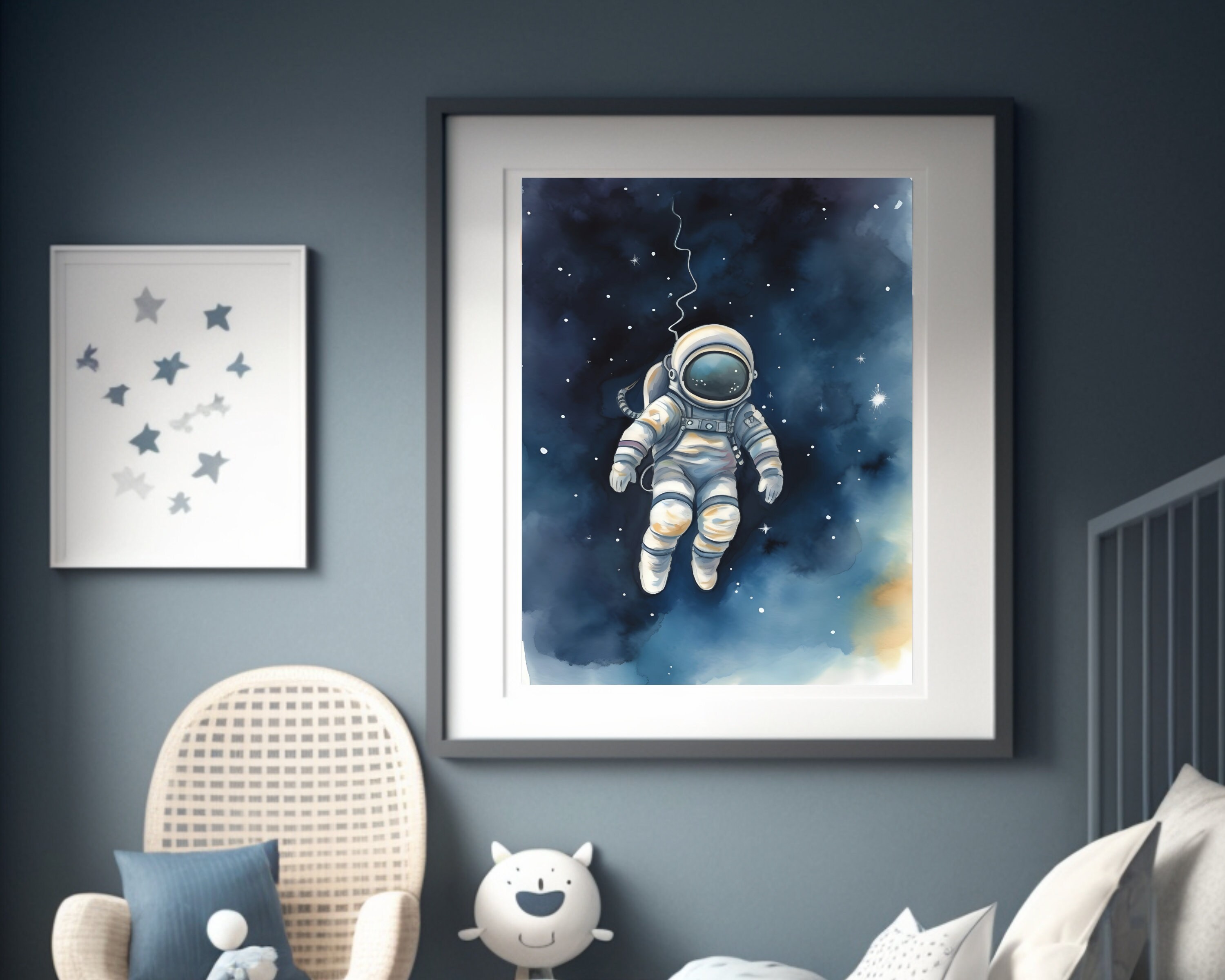 Watercolor Astronaut in Space Print High-quality Digital Download for ...