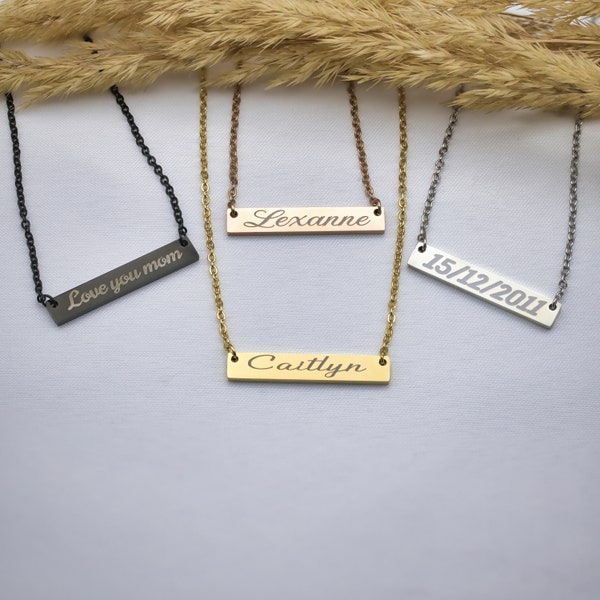 Engraved Necklace - Etsy