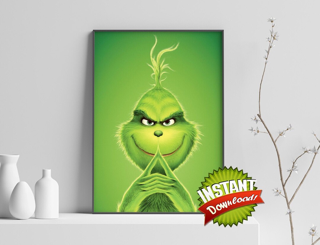 Grinch Printable Poster Download, Animation Film, Wall Decor, Print Art ...