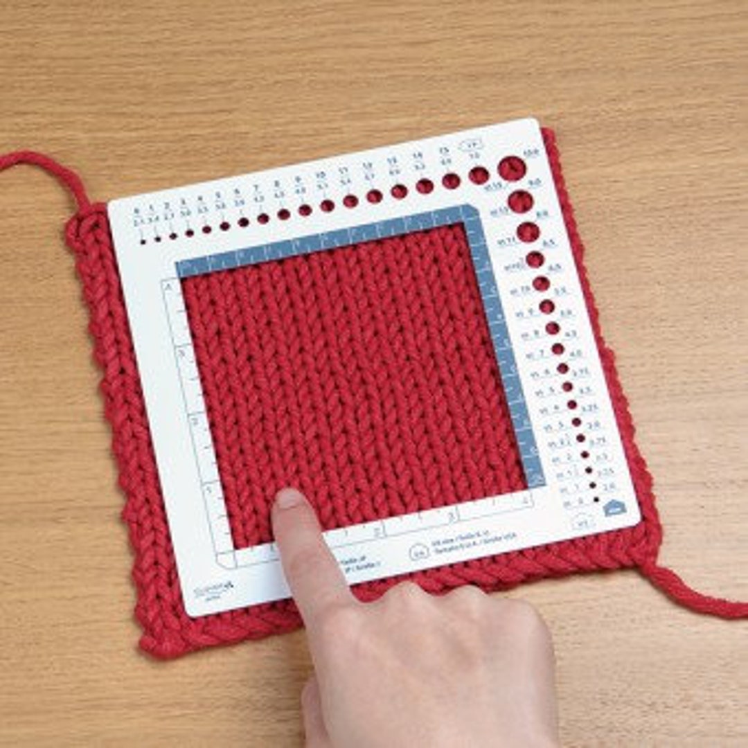 Square Swatch Ruler and Needle Gauge, Needle & Hook Sizer, Measure ...