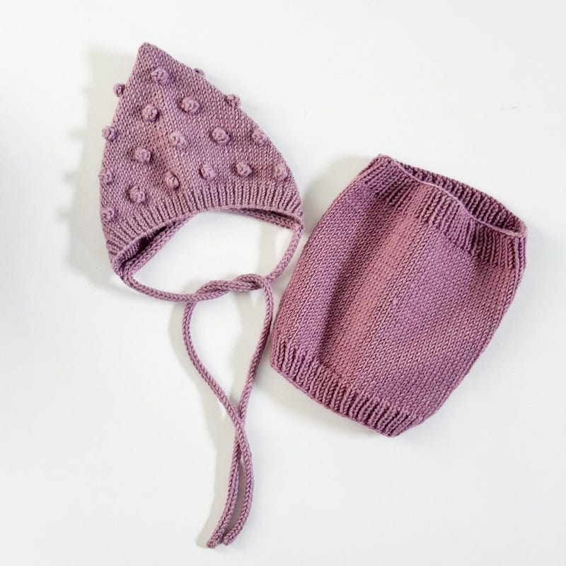 Girls Purple Bobble Hat - Etsy