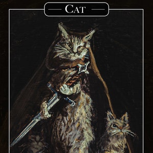 1/1 or 2/2 + Abilities - Cat Creature Token for MTG (magic the ...
