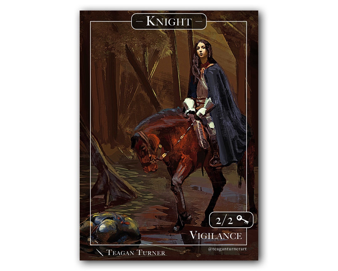 2/2 Knight Creature Token for MTG (magic the Gathering) - Etsy
