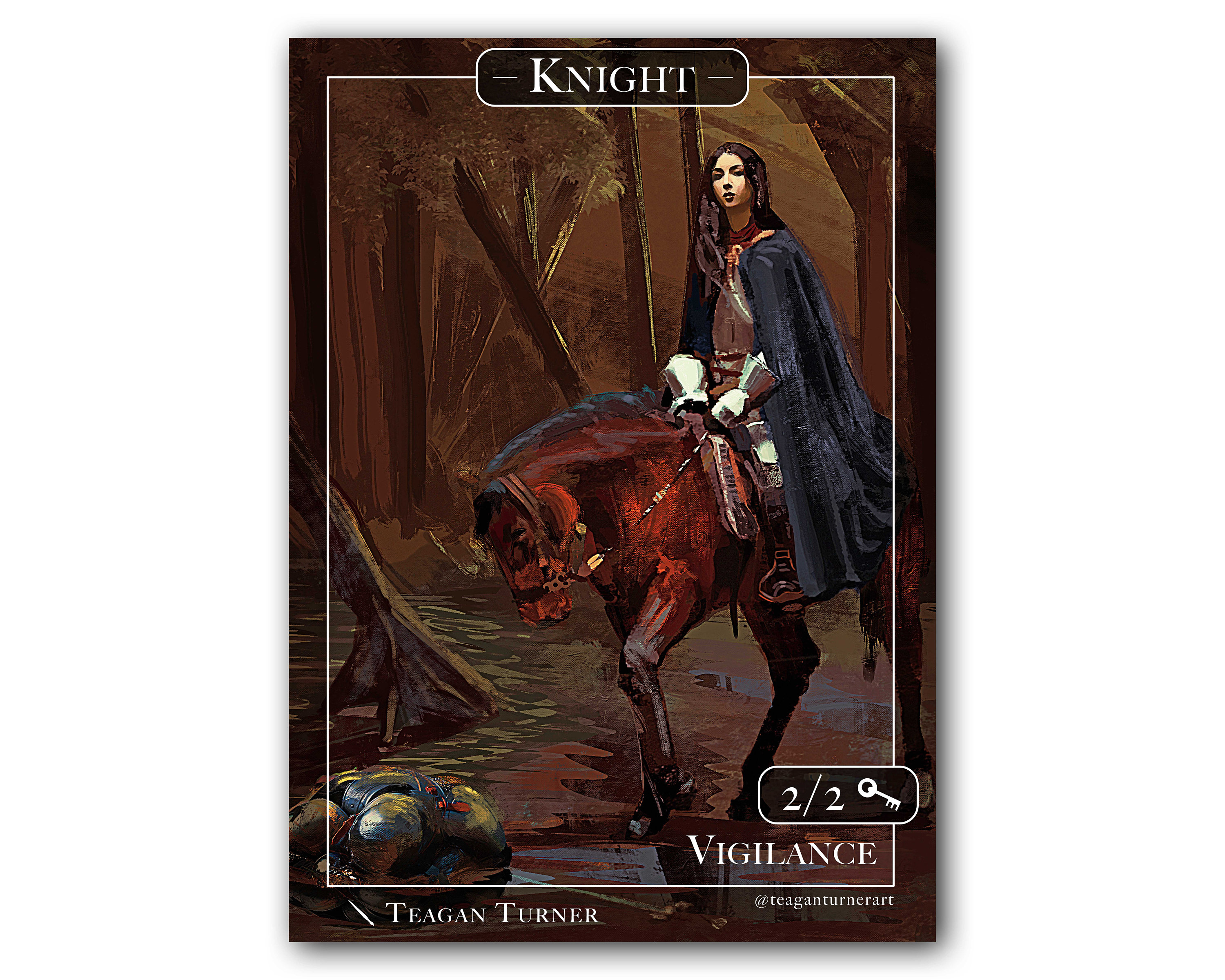 Custom Mtg Knight Token