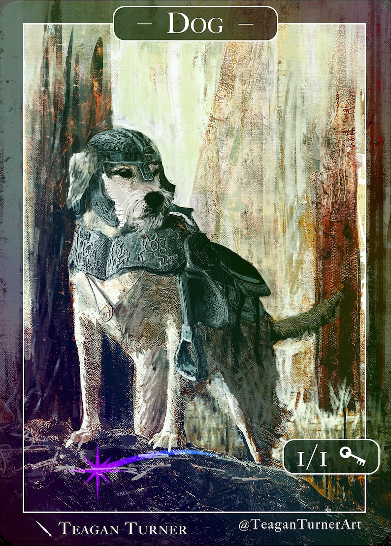Dog Creature Token for MTG magic the Gathering - Etsy