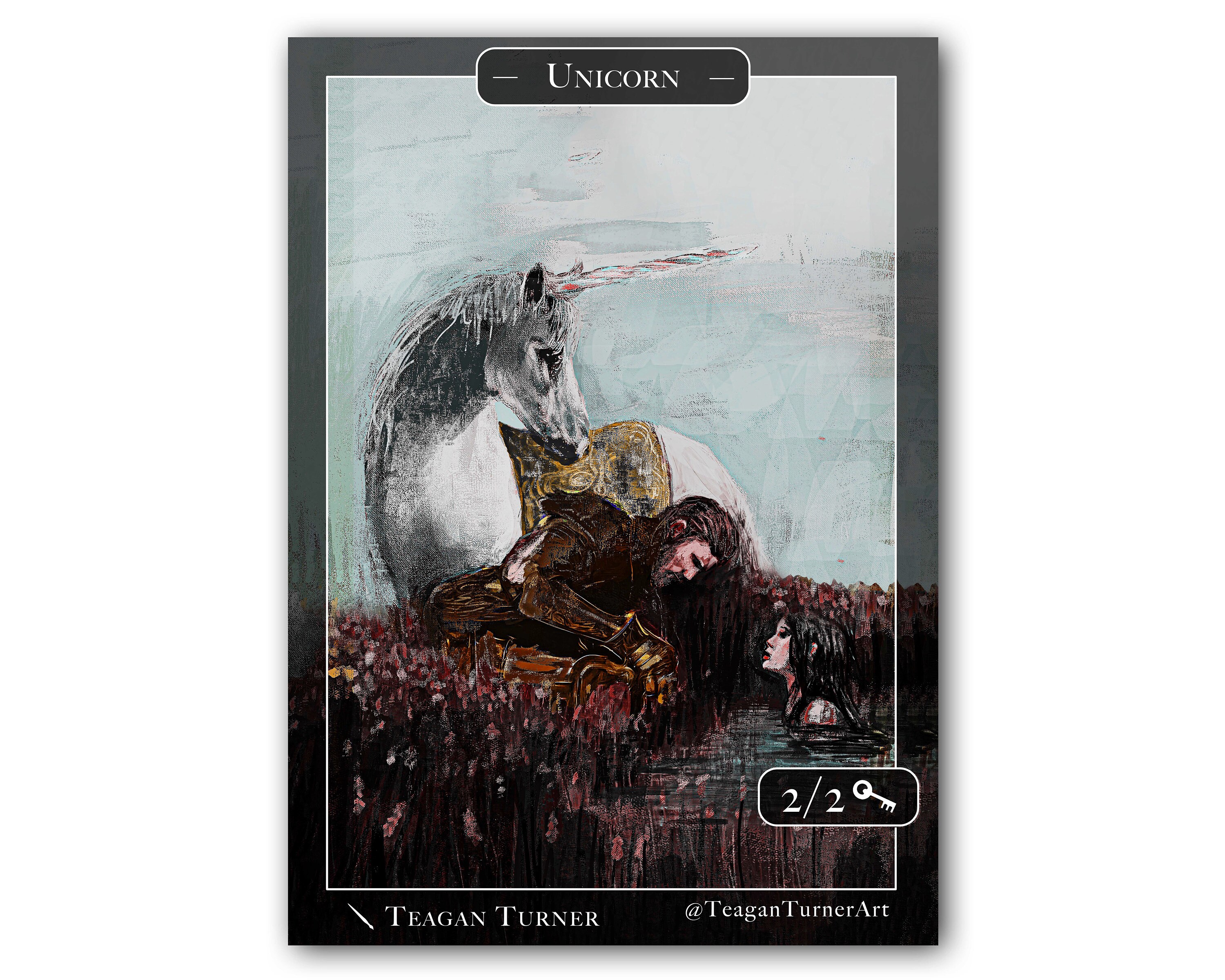 2/2 Unicorn Creature Token for MTG (magic the Gathering) - Etsy Norway