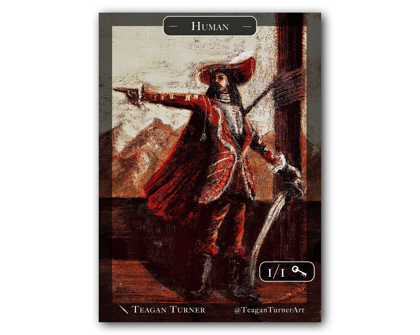 1/1 Human Red Creature Token for MTG (magic the Gathering) - Etsy