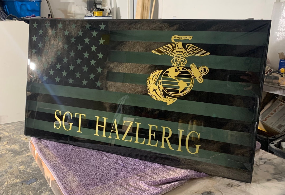 OD Green Military Epoxy Flag - Etsy