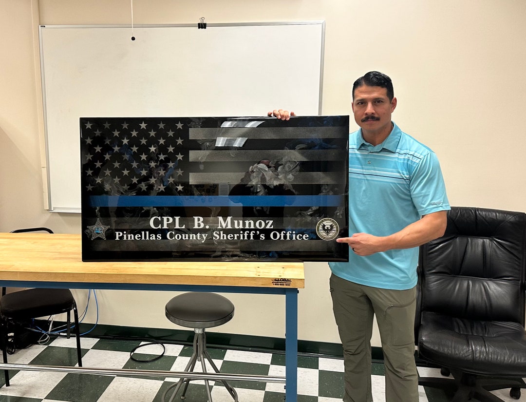 Sheepdog "thin Blue Line" Epoxy Flag! - Etsy