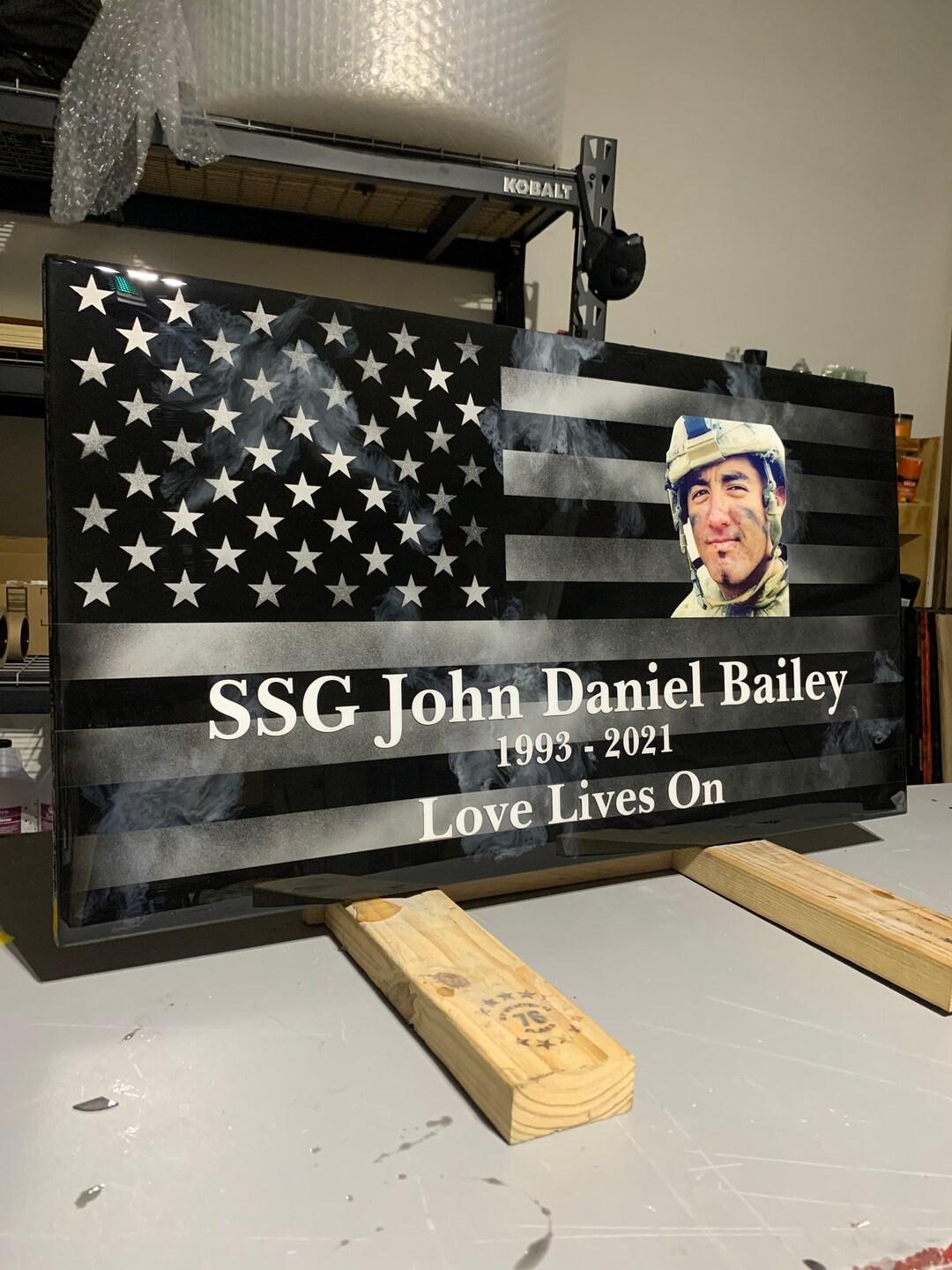 Glacier Gray Epoxy Flag - Etsy