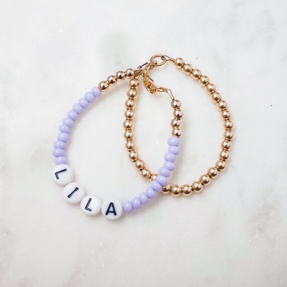 Kids STACK PACK Bracelets Kids Name Bracelet Custom Baby | Etsy