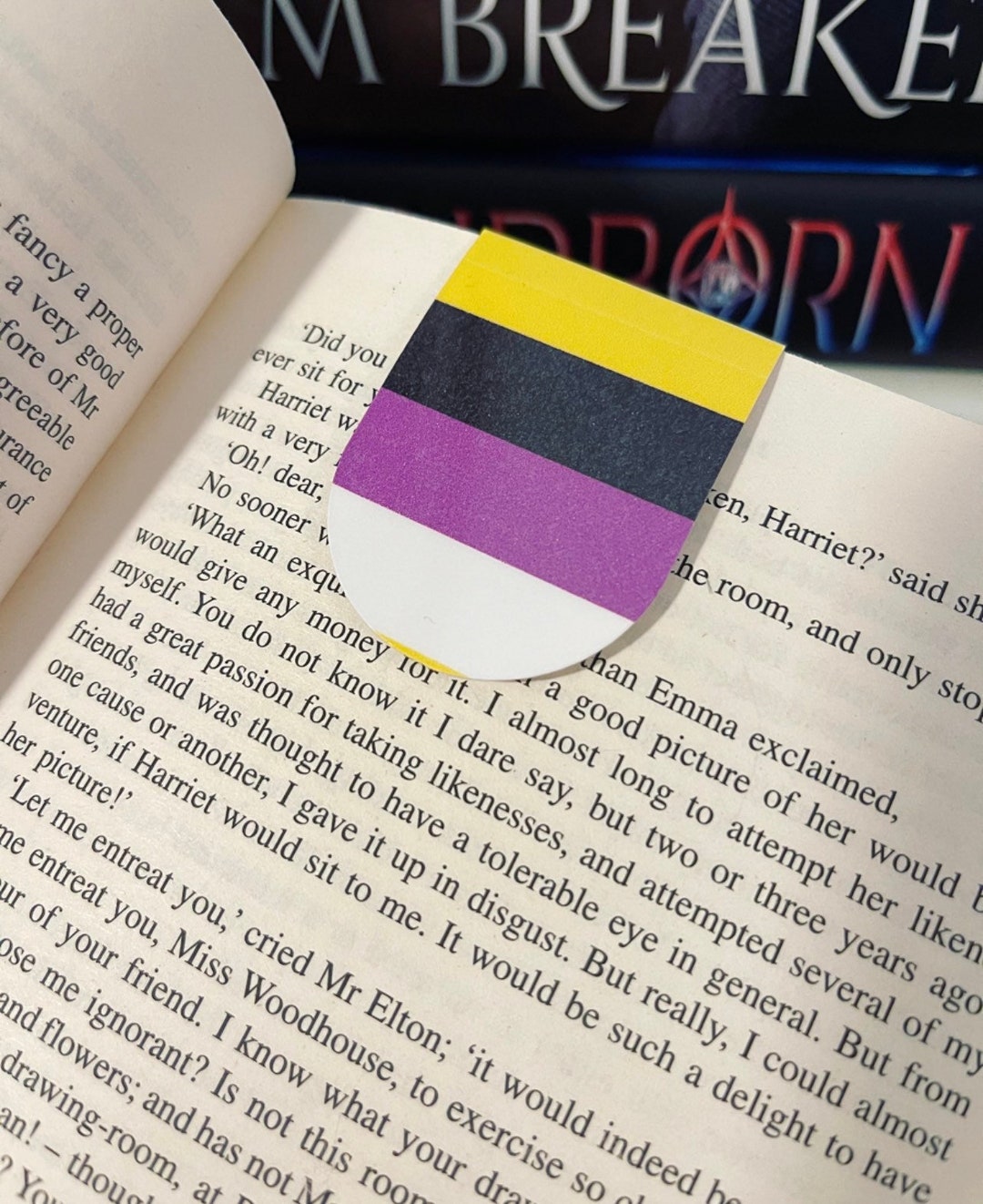 NON BINARY Pride Magnetic Bookmark Pride Month Striped Bookmarks Book ...
