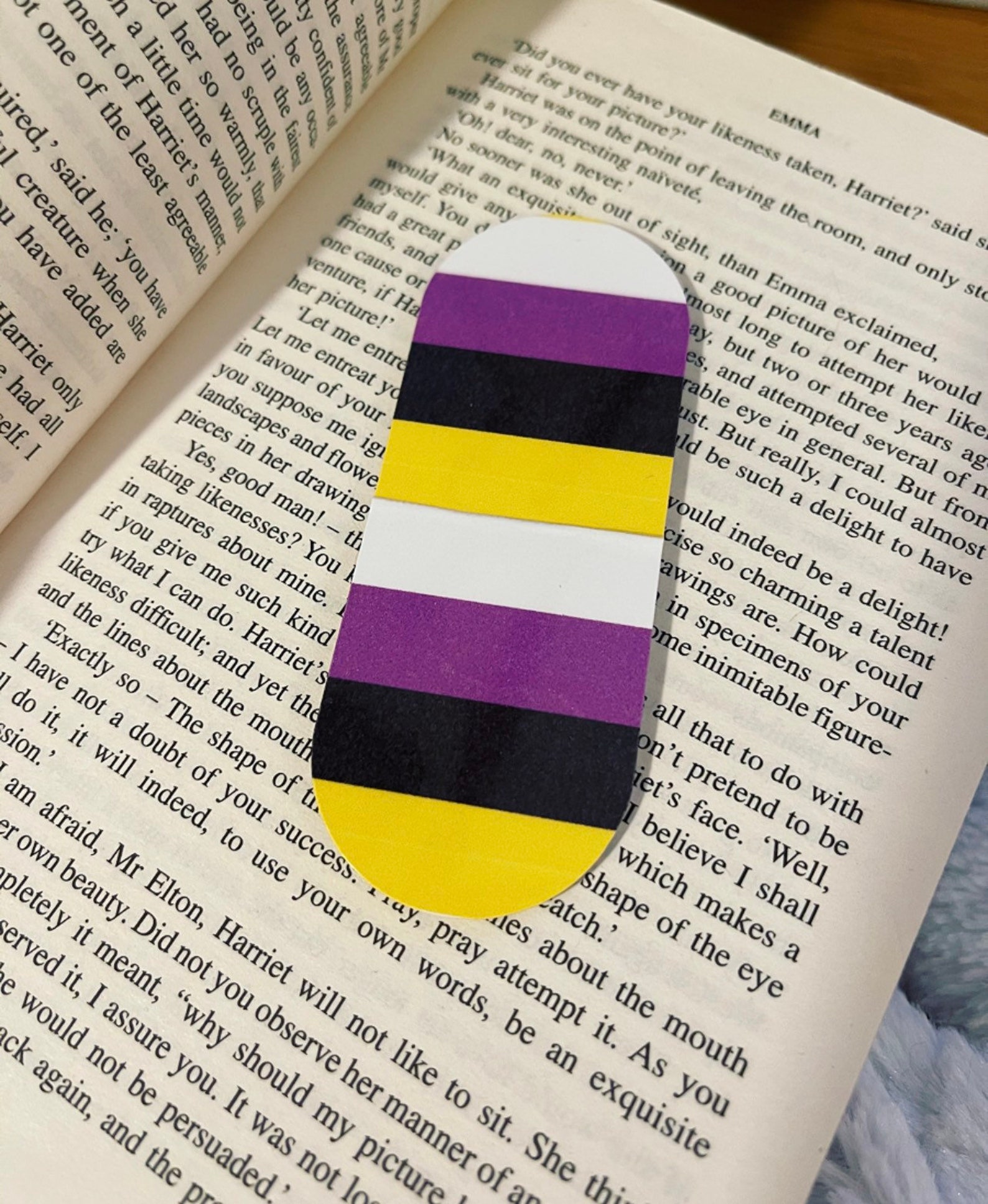 NON BINARY Pride Magnetic Bookmark Pride Month Striped | Etsy